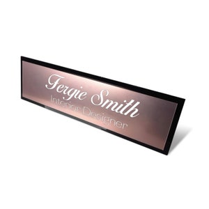 Custom Engraved Acrylic Desk Name Plate, Personalised Professional New ...