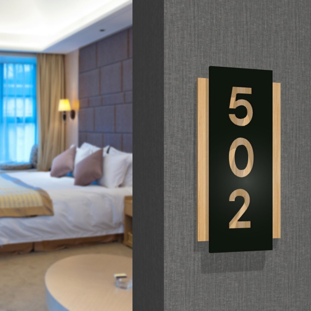 Personalised Wooden & Acrylic Door Sign, Room Name/ Number Plaque ...