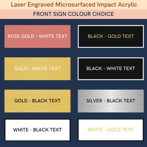 Personalised Acrylic Room Name Sign, Door Number, Company Wall Plate ...