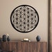 Custom Acrylic/ Wooden Sri Yantra Wall Art, Flower of Life Hanging Hoop ...