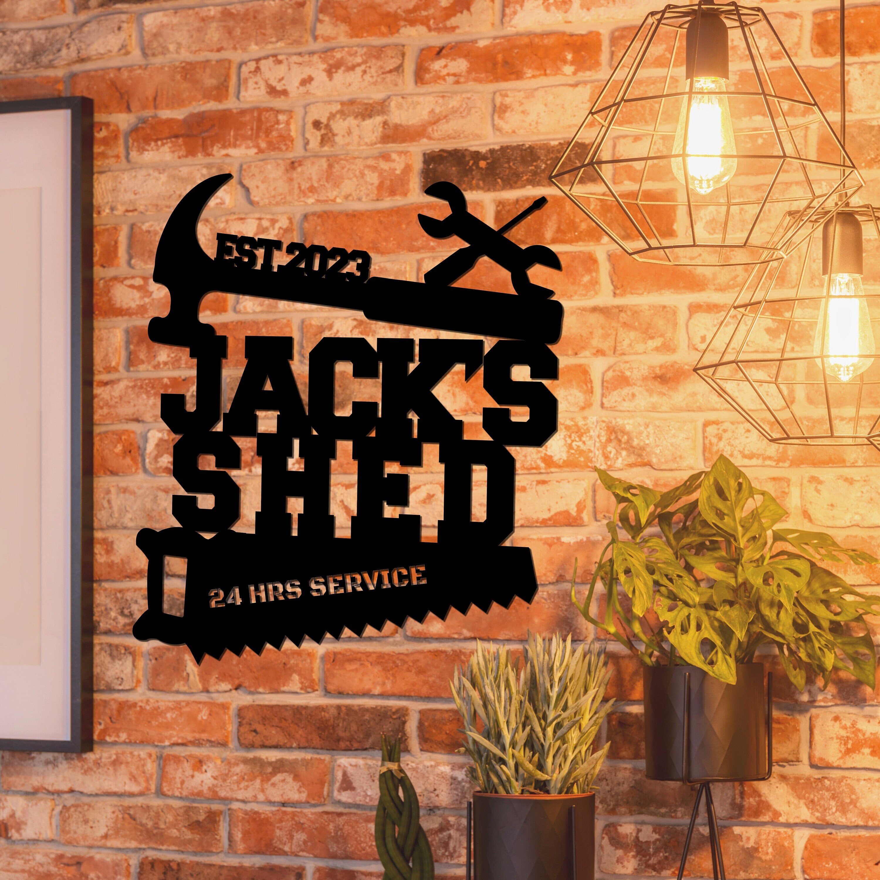 Personalised Garage Shed Sign, Custom Laser Cut Wall Art, Stylish Home ...