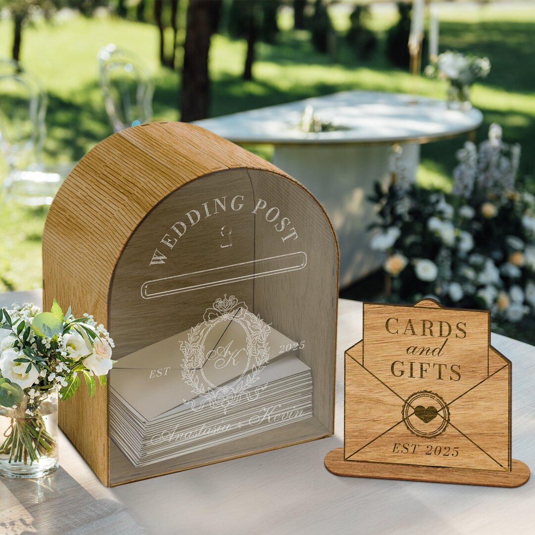Custom Wood Acrylic Arch Mail Post Wishing Well Box & Sign ...