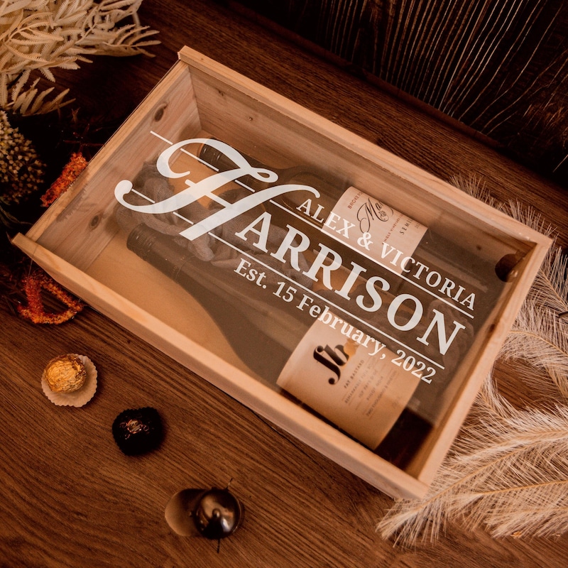 Custom Wine Box - Etsy