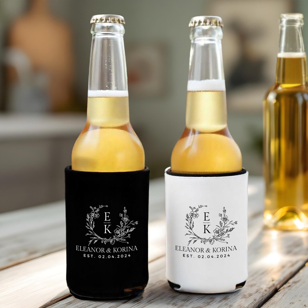 Personalised Foam Insulated Beer Can Stubby Holder, Custom Name Logo ...