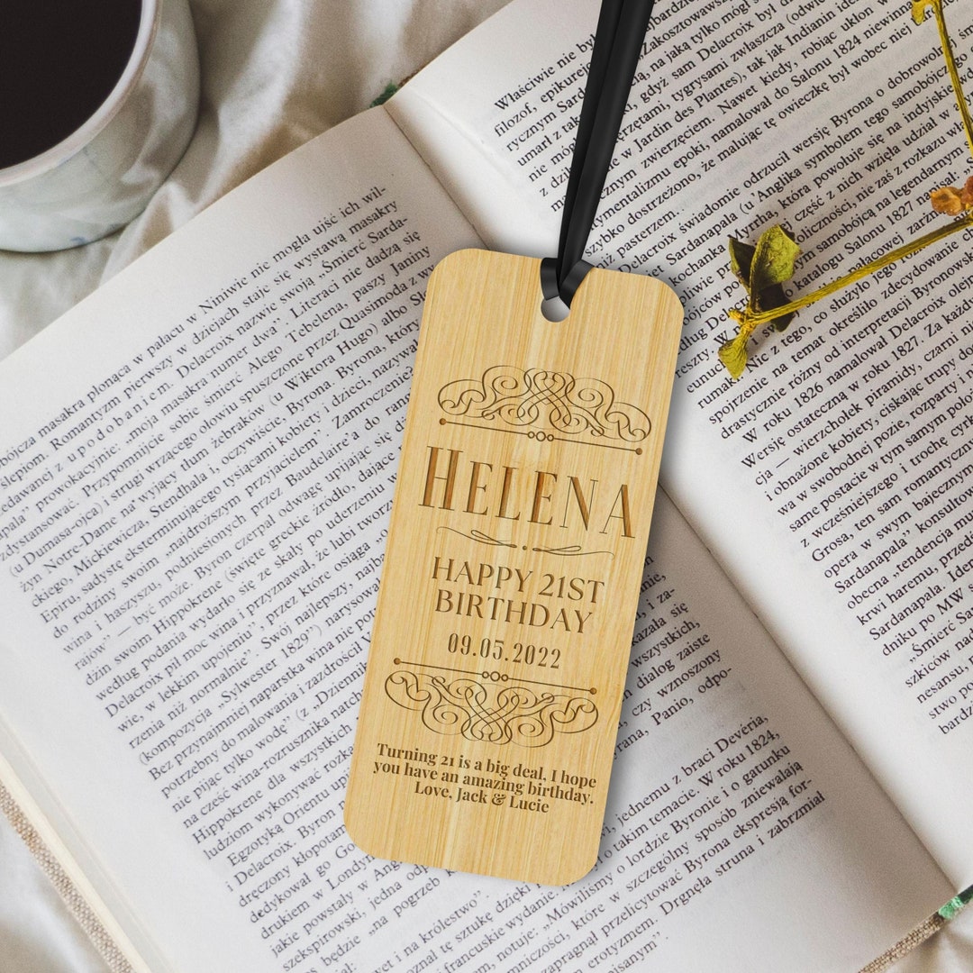 Personalised Wooden Bookmark, Custom Timber Teacher Bookmarks, Logo ...