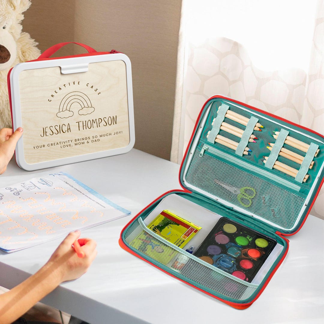 Personalised Portable Kids' Drawing Case - Etsy