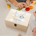 Personalised New Born Baby Wooden Keepsake Box, Custom UV Printed ...