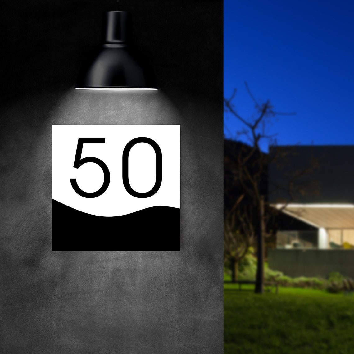 Custom Modern Acrylic House Number, Street Name Home Address, Mailbox ...