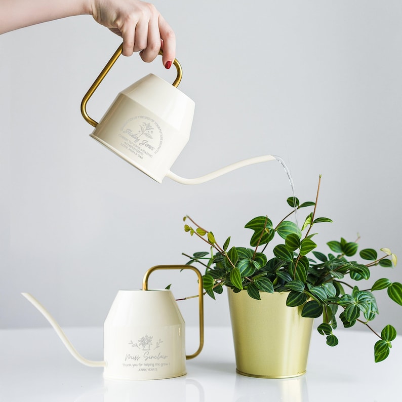 Personalised Garden Watering Can, Custom Engraved Flower Plant Tool ...
