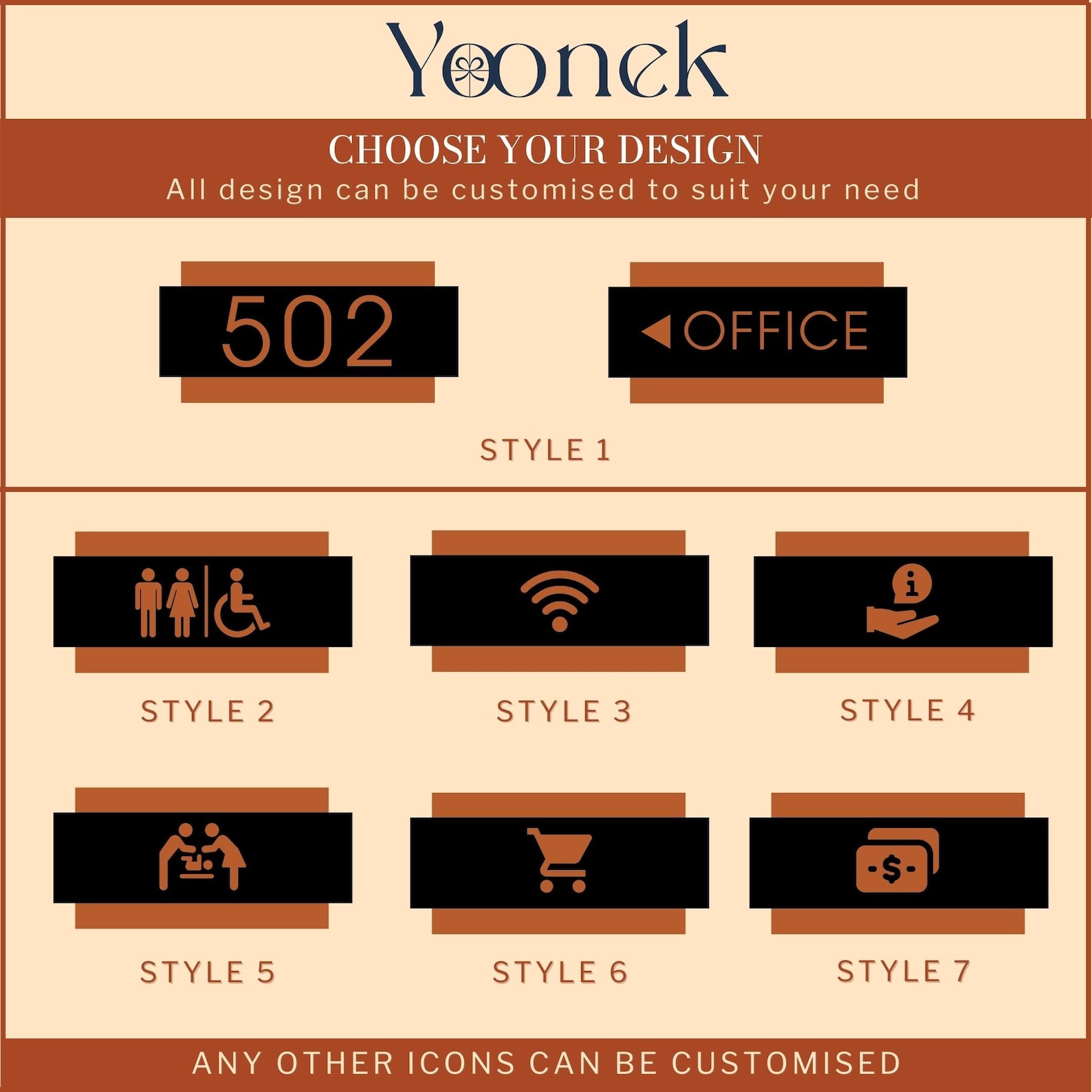 Personalised Wooden & Acrylic Wayfinding/ Location Signage/ - Etsy