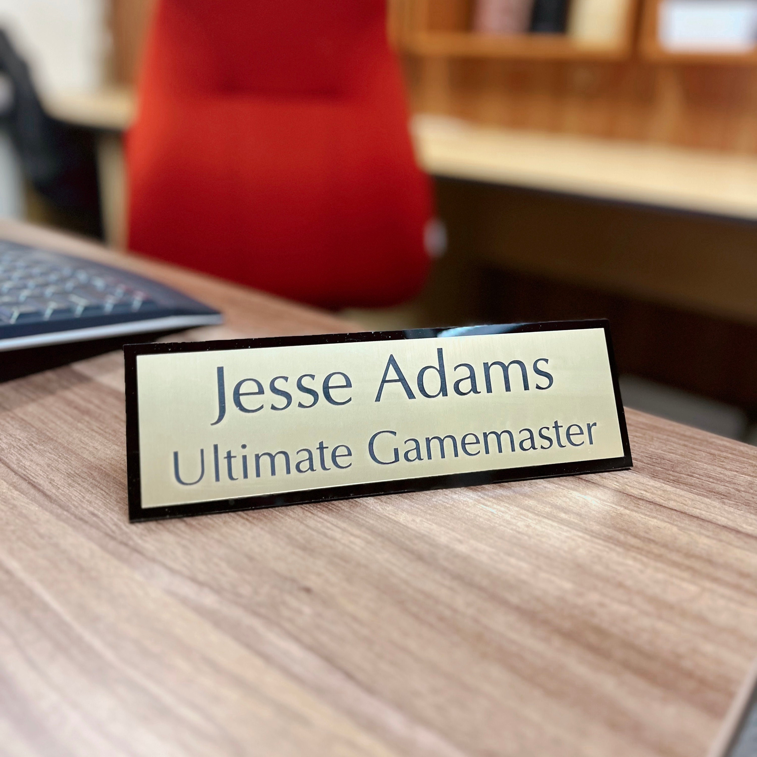 Custom Engraved Acrylic Desk Name Plate, Personalised Professional New ...