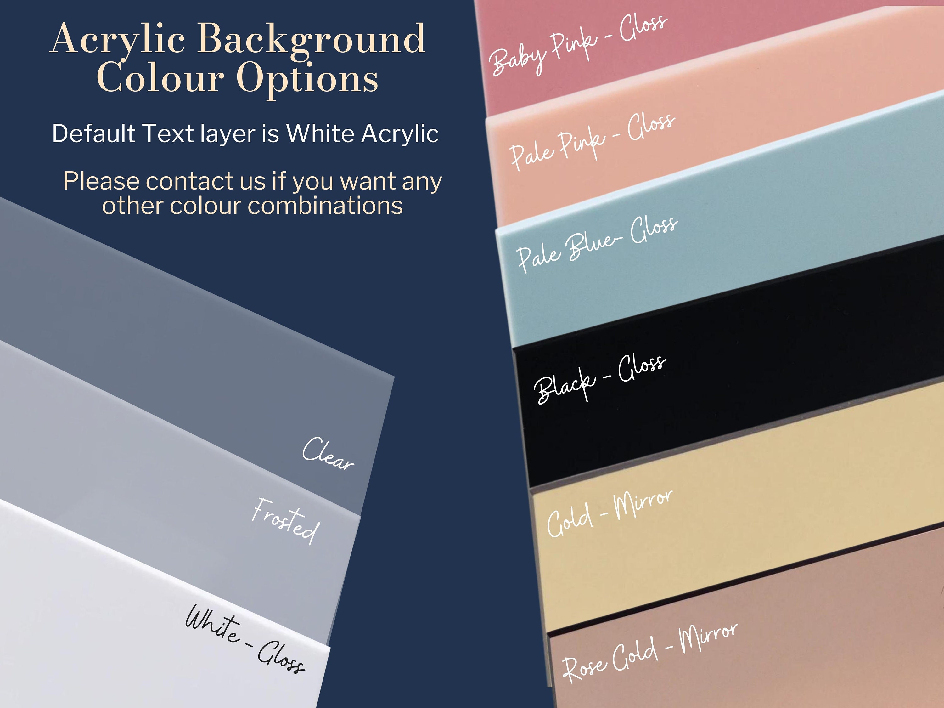 Custom Acrylic 3D Double Layered Name Sign Personalised Rose/ - Etsy ...