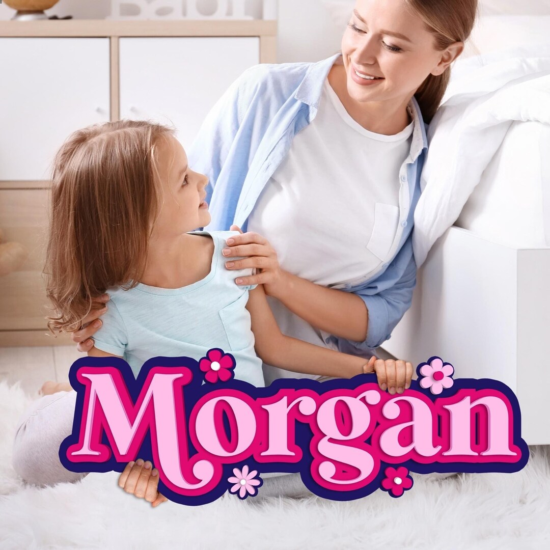 Custom Acrylic 3D Triple Layer Daisy Flower Script Name Sign ...