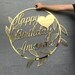Custom Made Happy Birthday Mirror Acrylic Round Flower Wall Hoop Sign ...