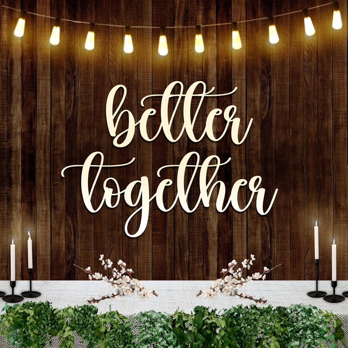 Custom Wooden/ Acrylic Couple Name Sign, Personalised Business Name ...