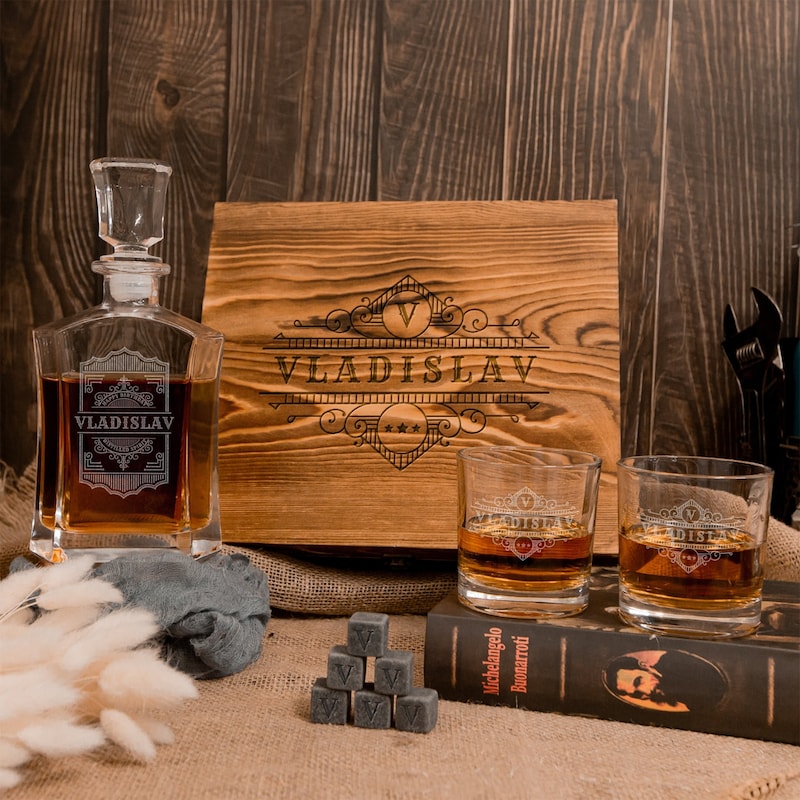 Wooden Whiskey Box - Etsy
