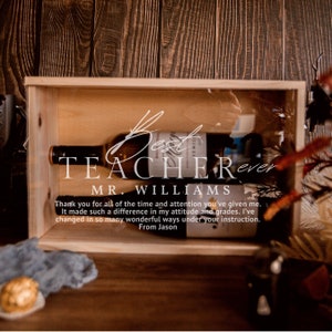 Personalised Clear Acrylic Lid & Wooden Twin Wine Box Gift, Engraved ...