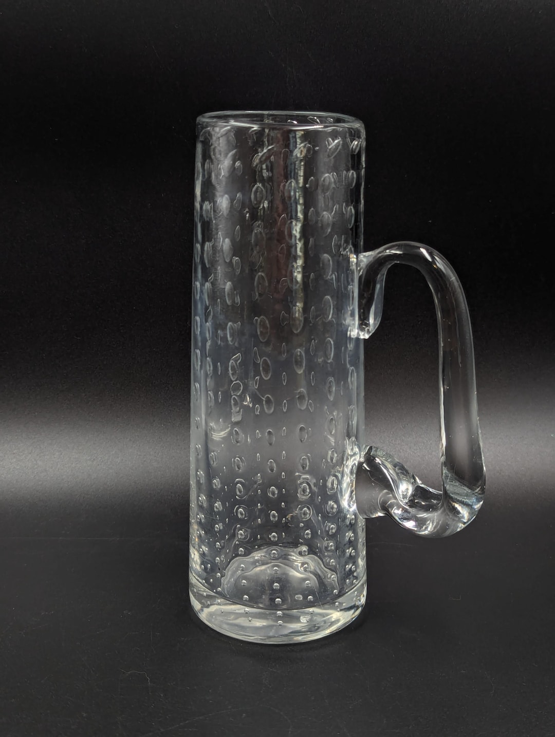 Hand Blown Controlled Bubble Clear Glass Handled Beer Mugs - Etsy