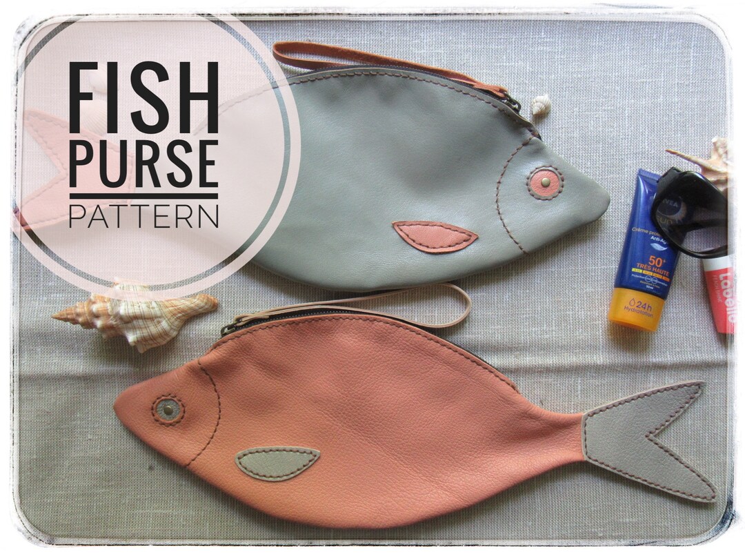 Fish Purse Leather PDF Pattern - by Leathercraft Rebels - Etsy