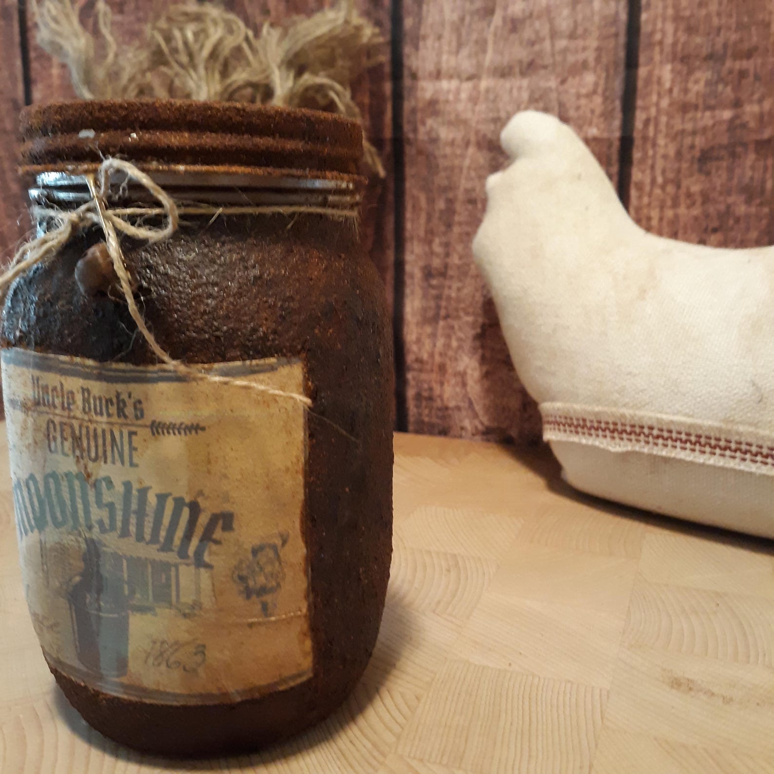Primitive Grubby Farmhouse Pantry Kitchen Jar Country Kitchen Decor ...