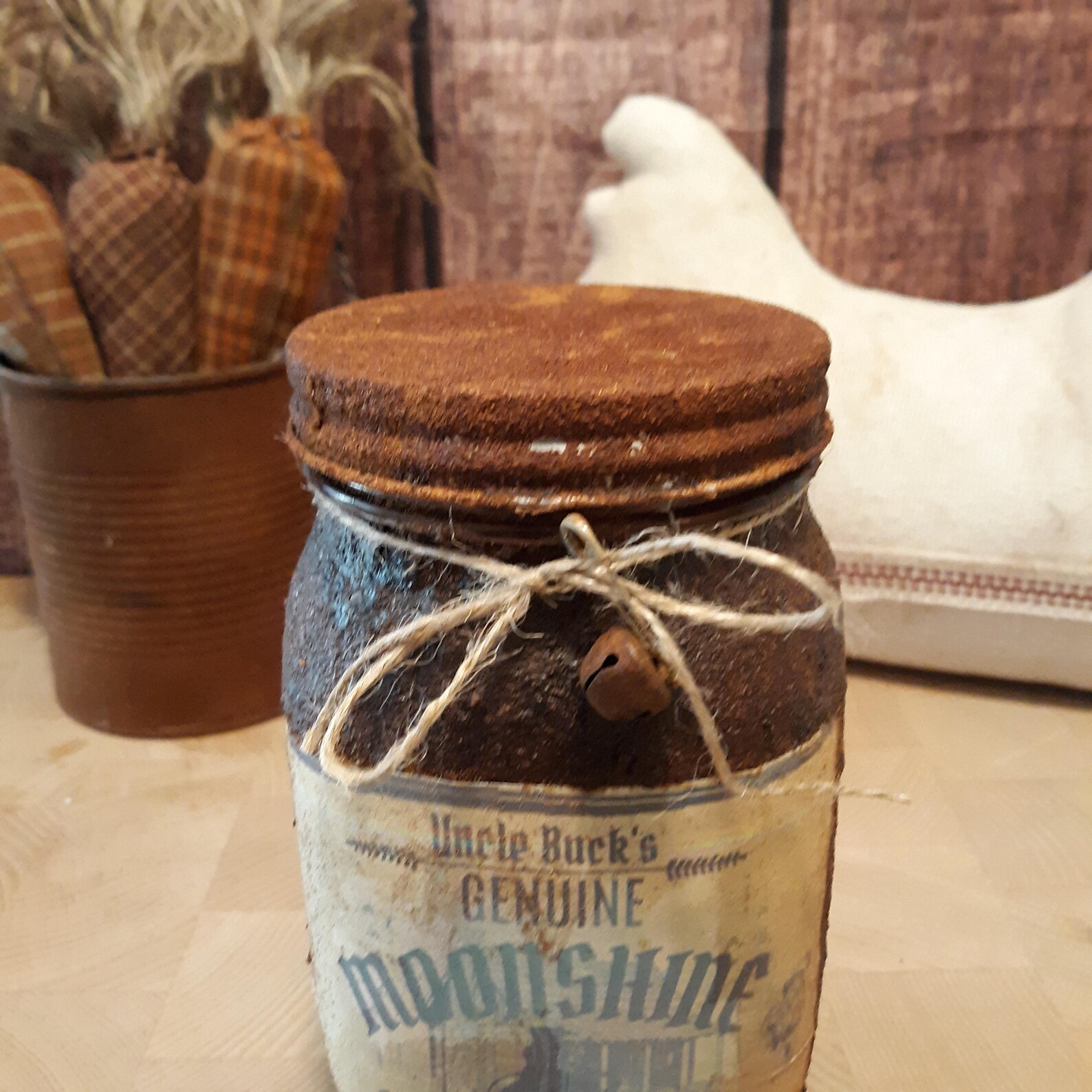 Primitive Grubby Farmhouse Pantry Kitchen Jar Country Kitchen Decor ...