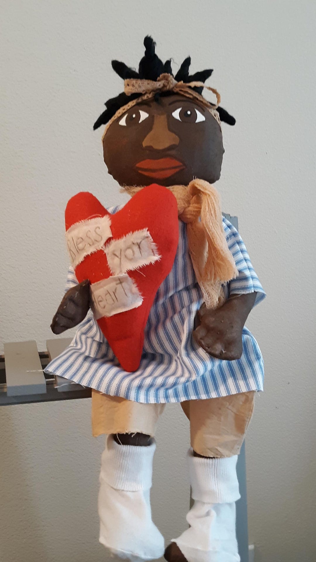 Extreme Primitive Doll, Black Cloth Doll, Folk Art Doll, Country Doll ...