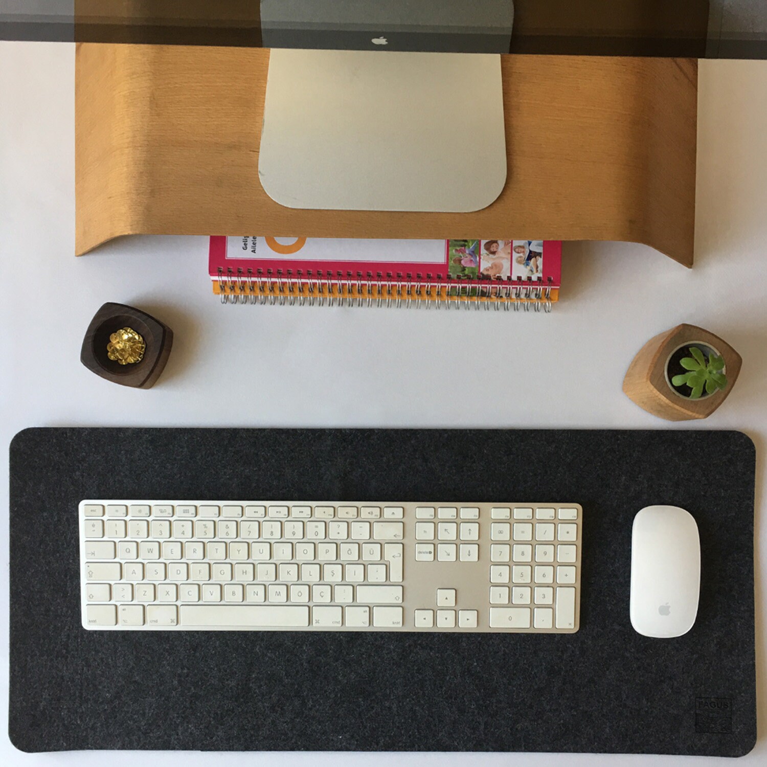 Premium Wool Felt desk mats/desk pads non slip writing pad | Etsy