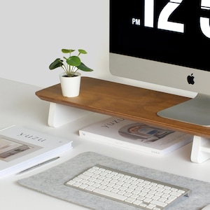 Plywood Monitor Stand: Elegant Wooden Shelf Riser for Your Computer ...