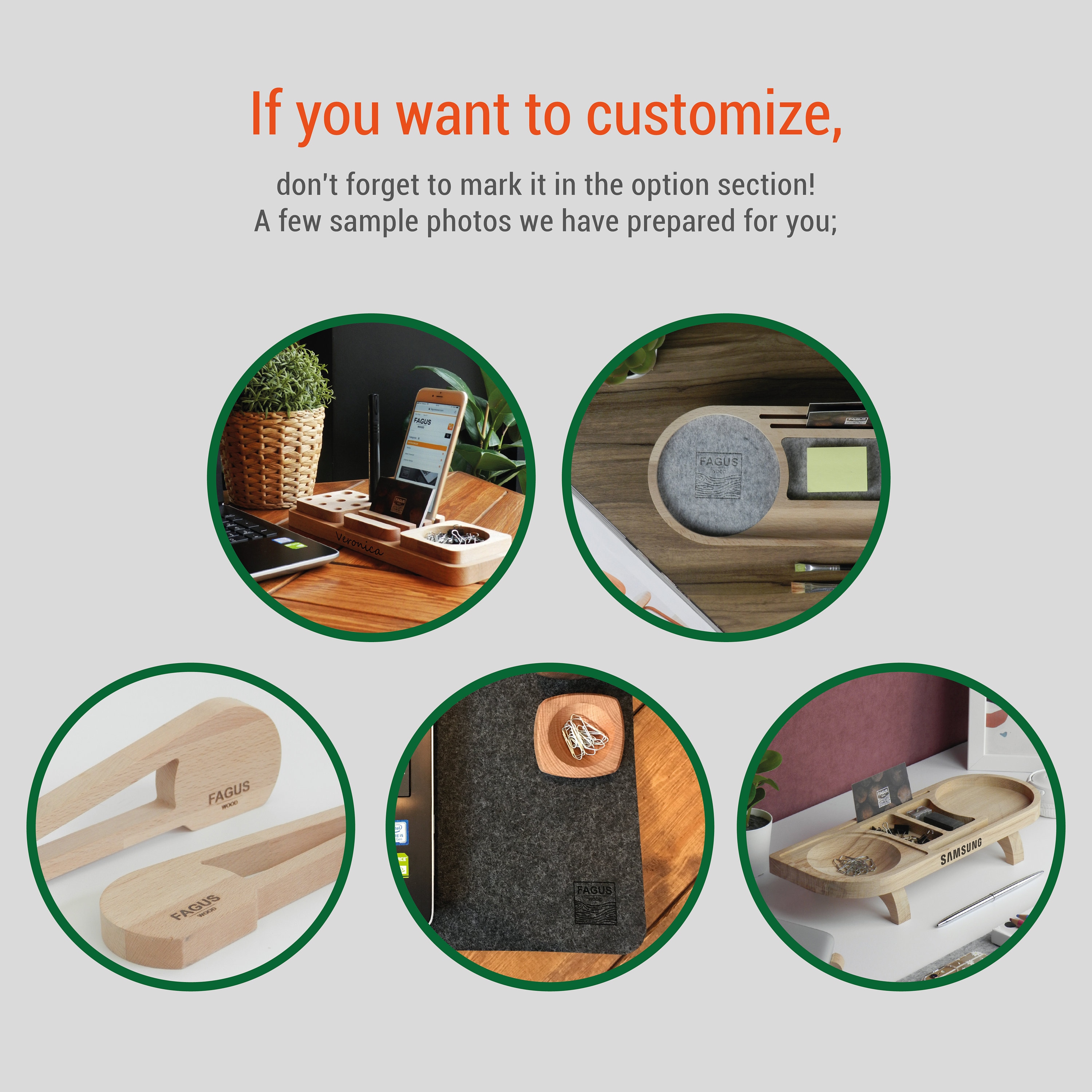 Modular Desk Organizer Wooden Desktop Accessory Phone - Etsy UK