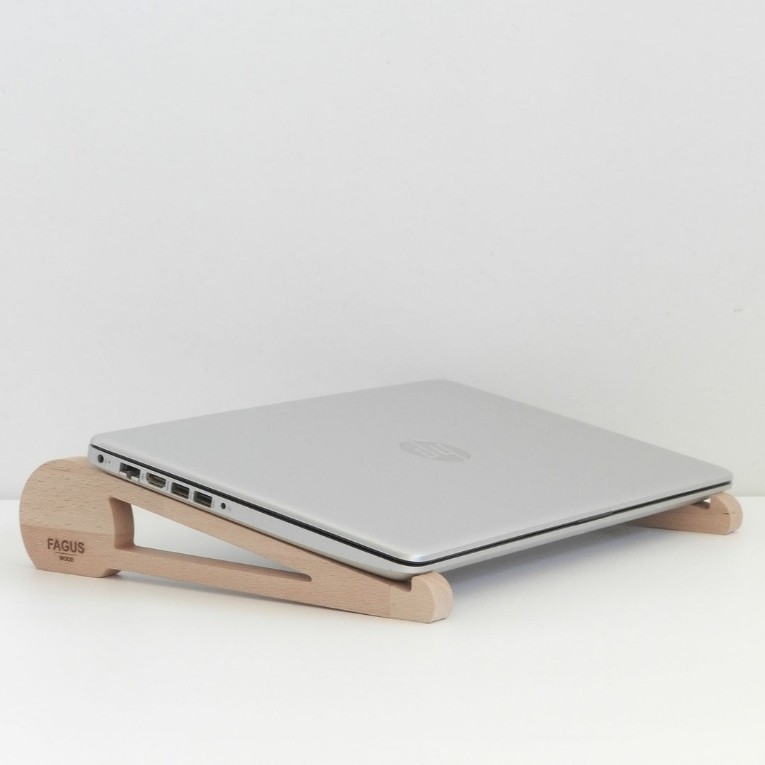 Elegant Beech Wood Laptop Stand for Desk Enhance Productivity With This ...