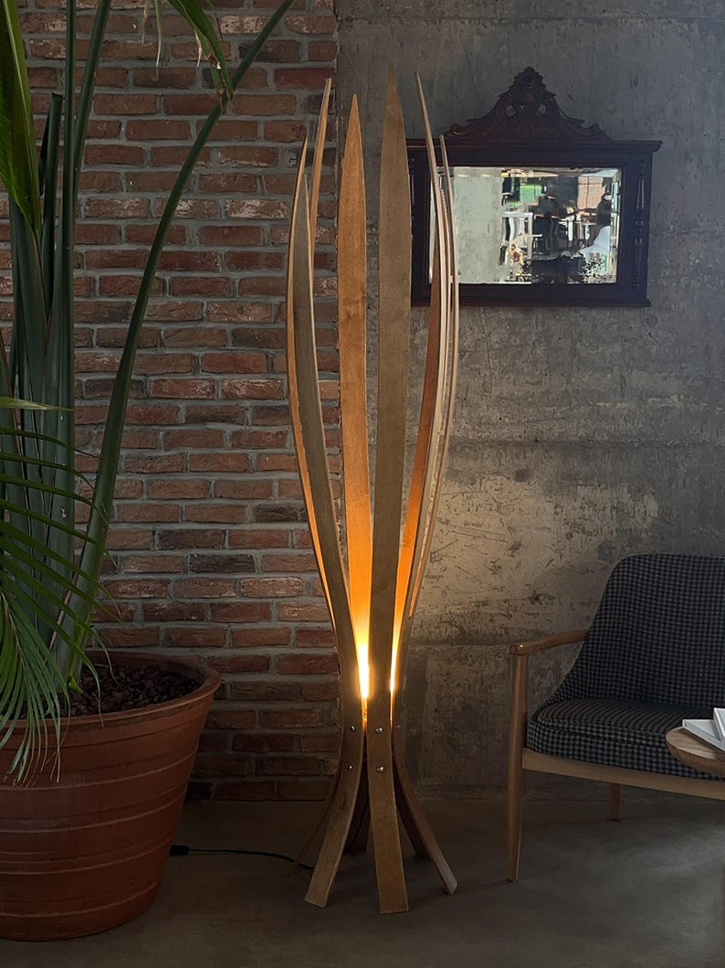 Hedra Floor Lamp | Scandinavian Style Wooden Floor Lamp | Decorative ...