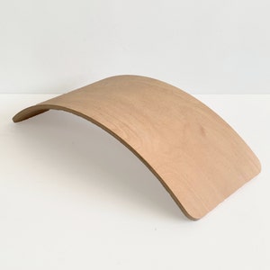 Curved Balance Board for Kids, Natural Wood Waldorf Board, Play Board ...