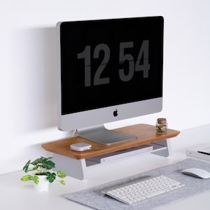 Plywood Monitor Stand: Elegant Wooden Shelf Riser for Your Computer ...