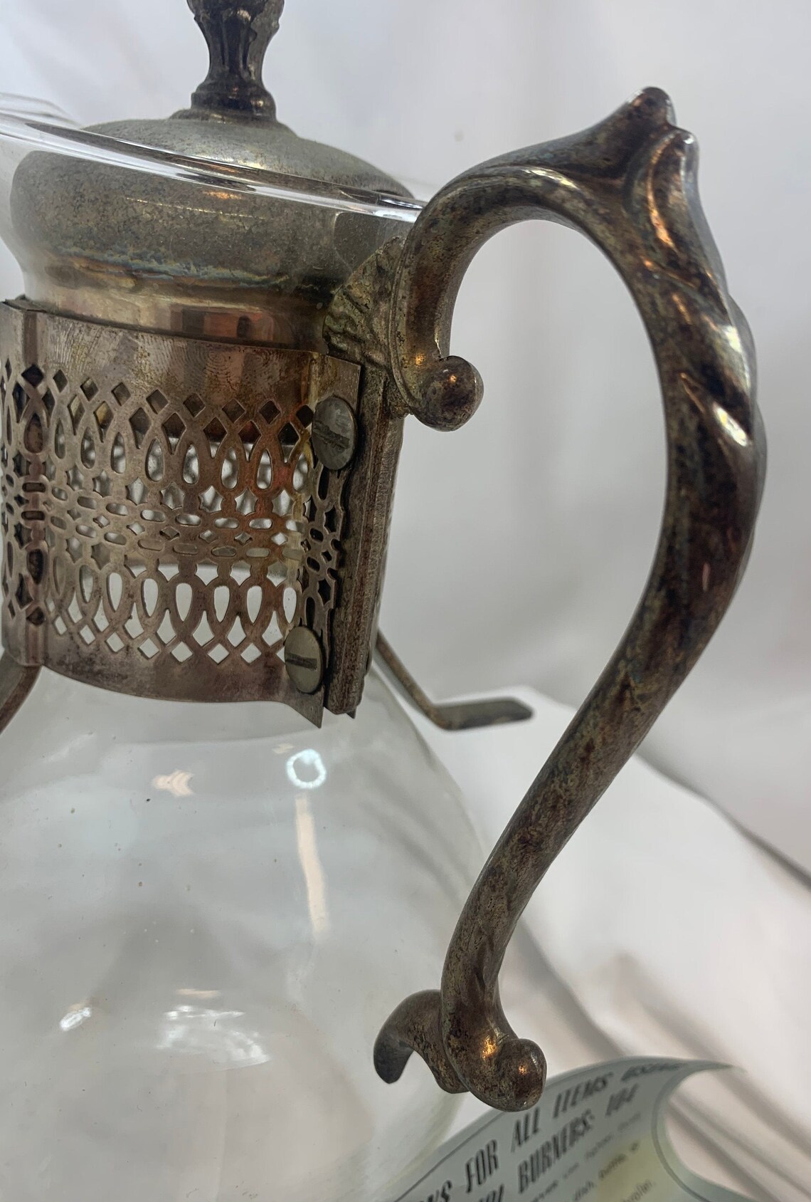 Rare Vintage Alcohol Lamp Burner Glass English Silvermanufacturing Lab ...