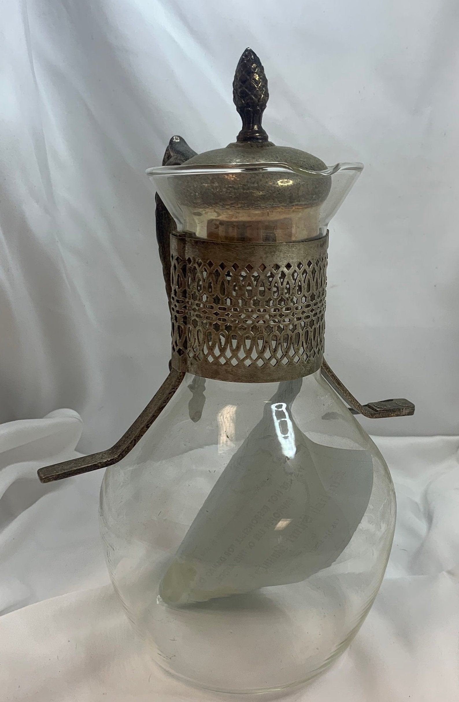 Rare Vintage Alcohol Lamp Burner Glass English Silvermanufacturing Lab ...