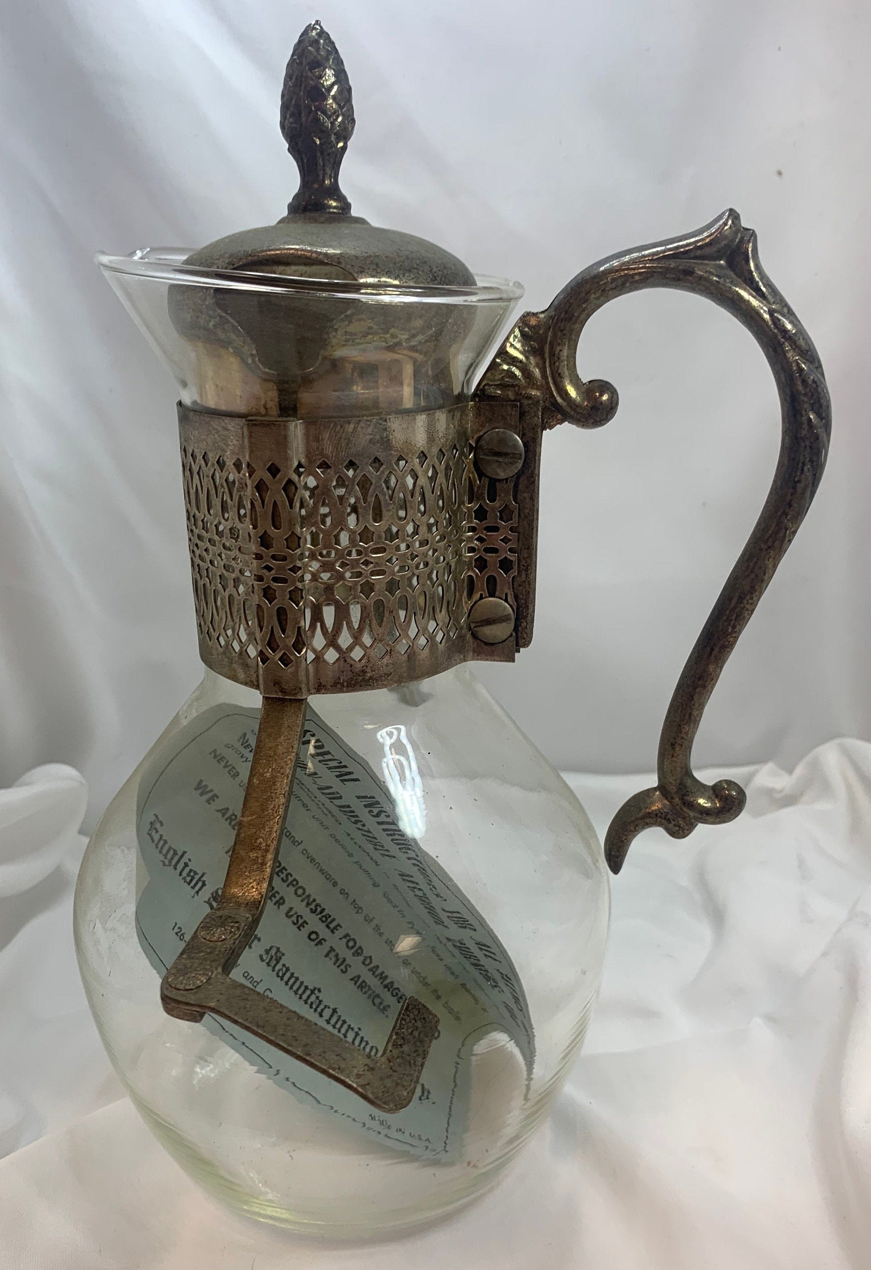 Rare Vintage Alcohol Lamp Burner Glass English Silvermanufacturing Lab ...