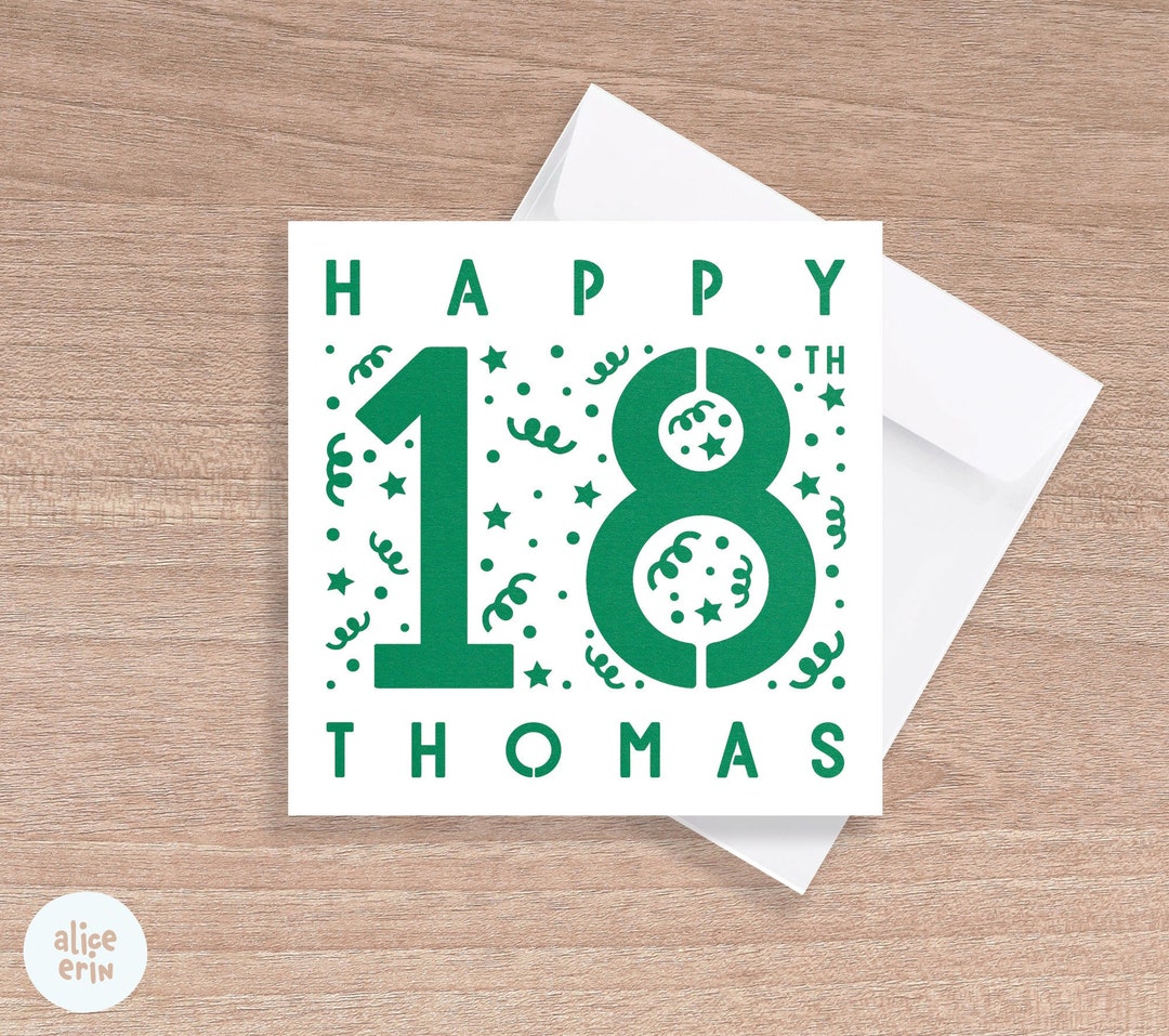 Papercut Personalised 18th Birthday Card 18th Birthday Card - Etsy