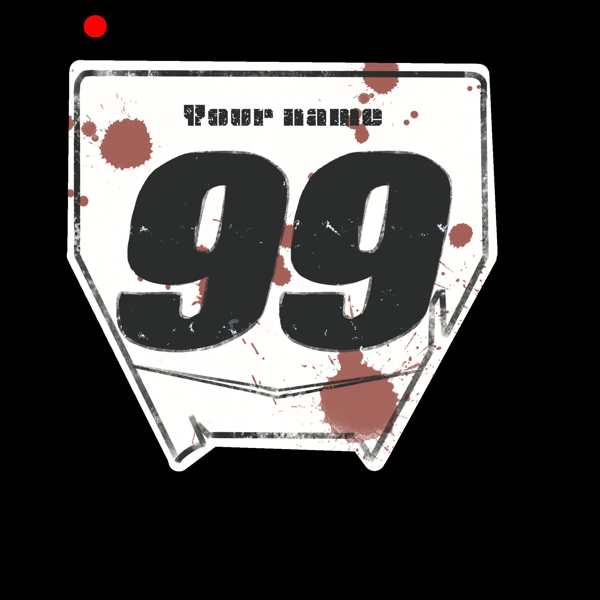 Suzuki Muddy Number Plate Decal Small Personalized Dirt Bike Number ...