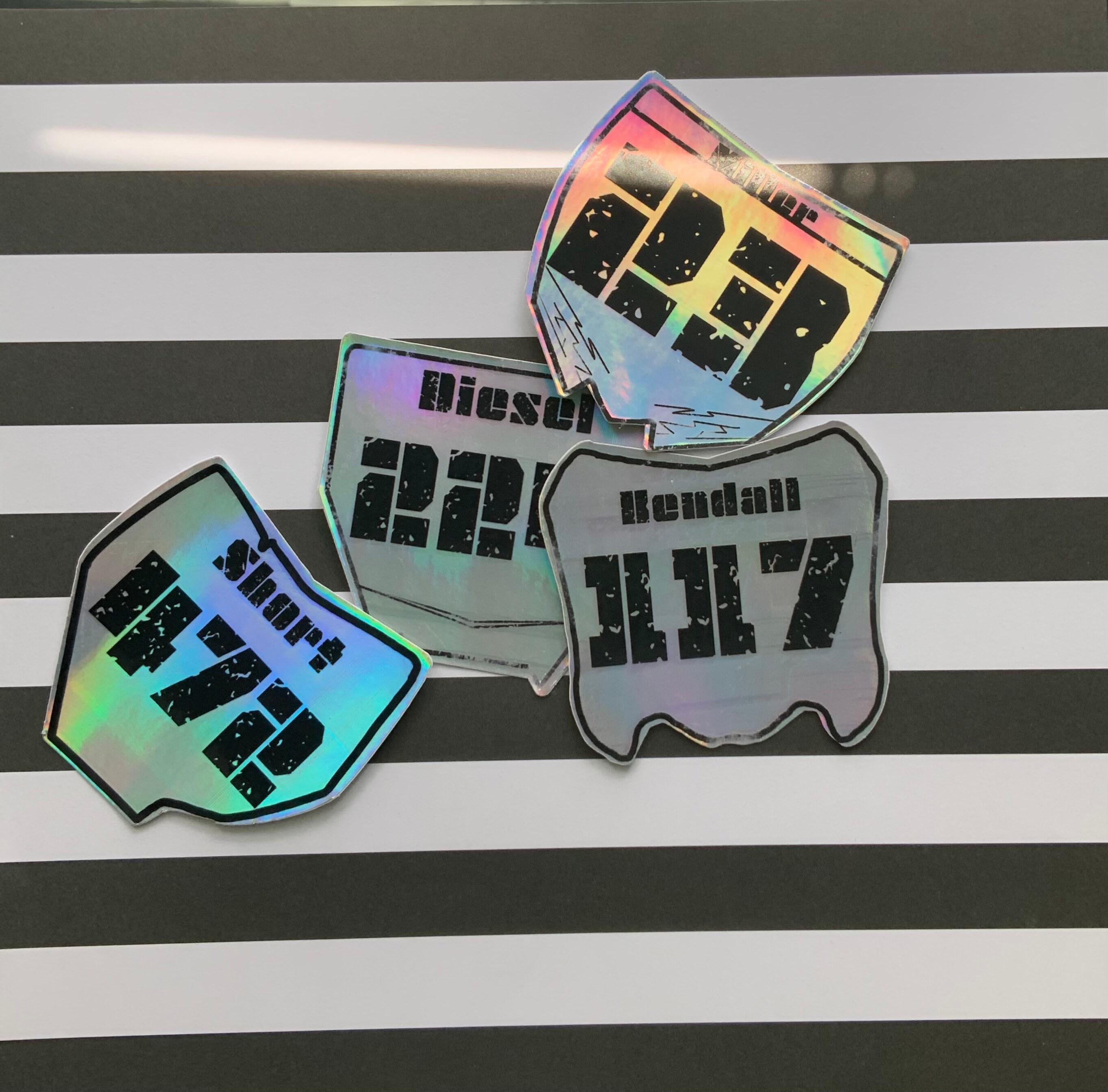 Holographic Number Plate Decal - Etsy