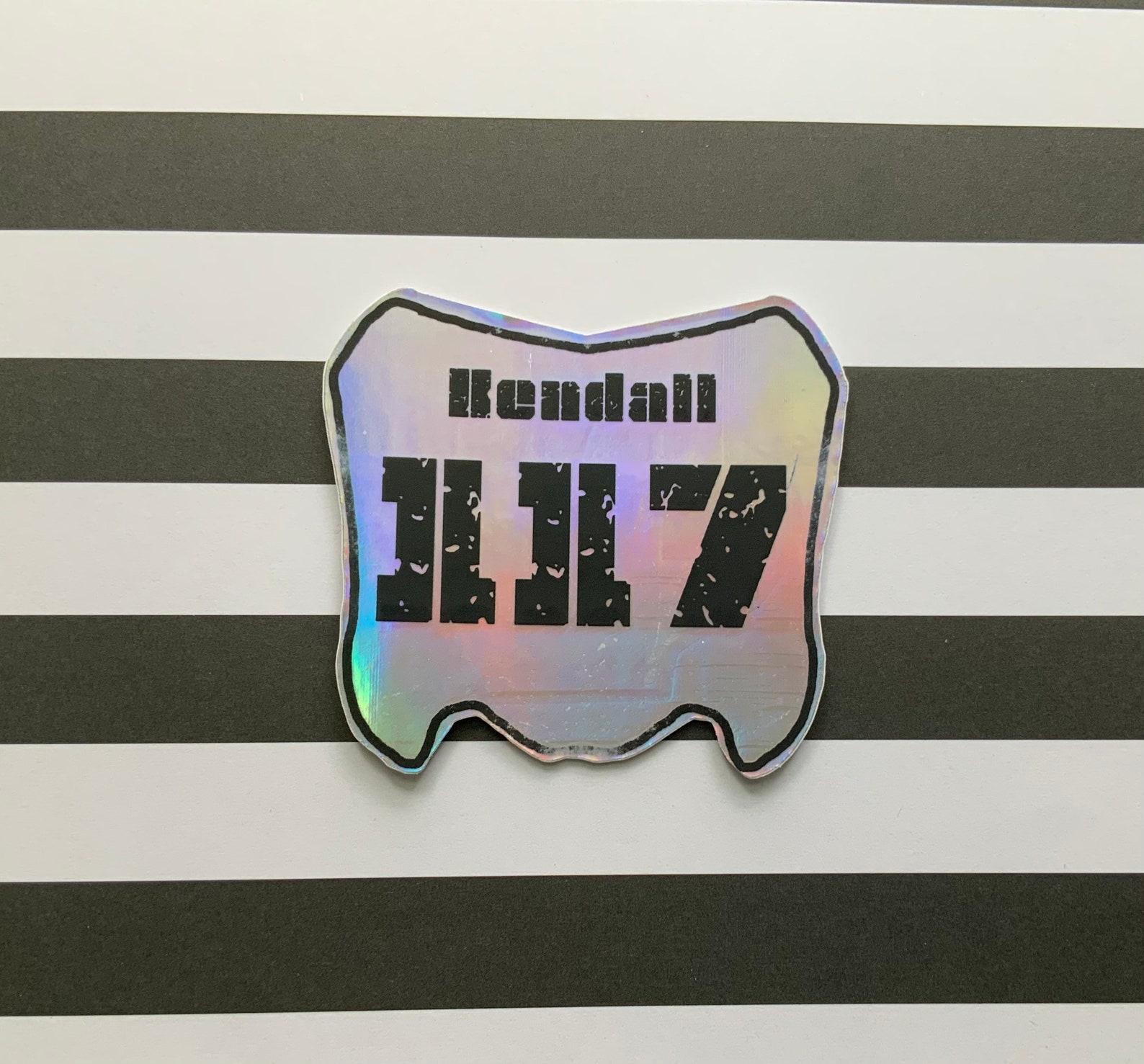 Holographic Number Plate Decal - Etsy