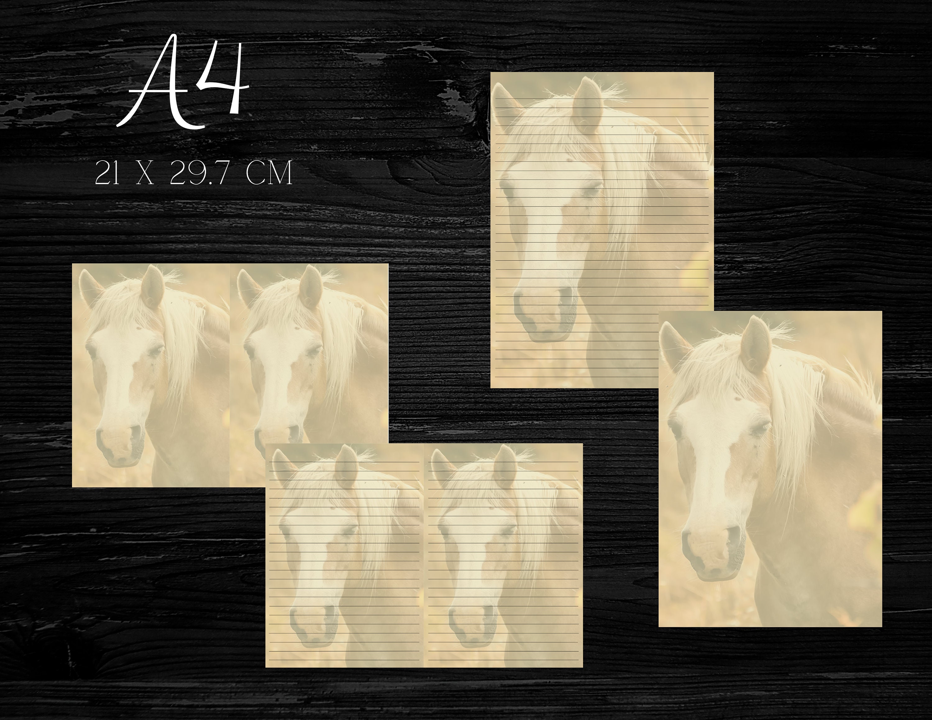 Palomino Printable Stationery Set/printable Stationary Paper/printable ...