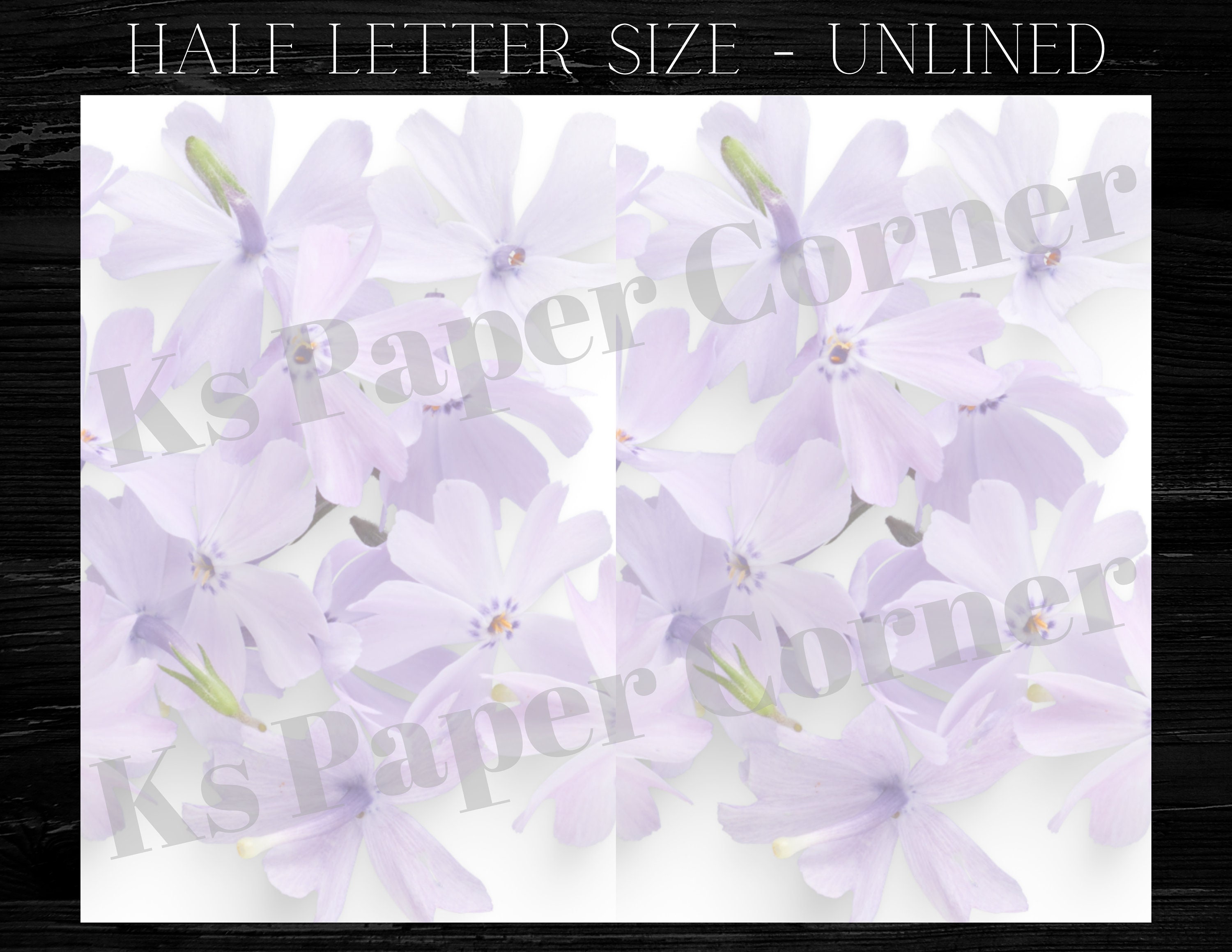 Purple Flowers Printable Stationery Set/printable Stationary Paper ...