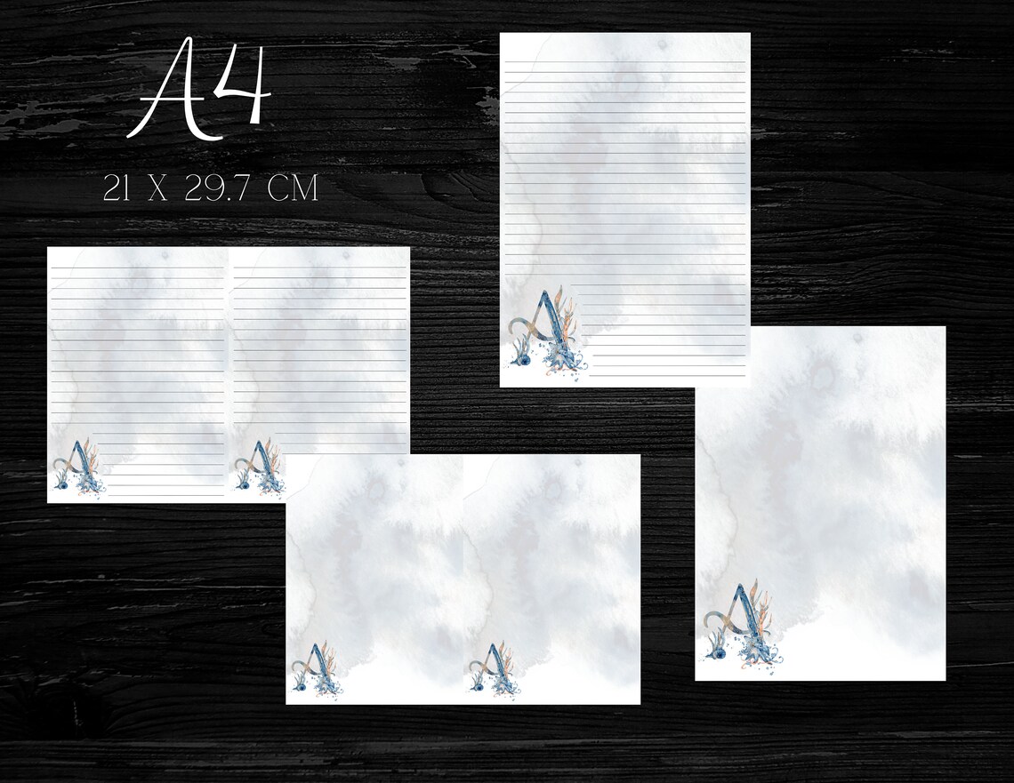 A Underwater Themed Printable Stationery Set/printable Stationary Paper ...