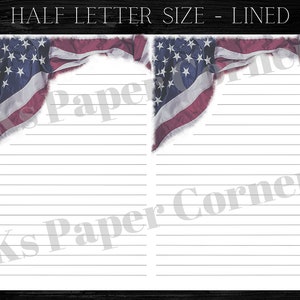 American Flag Printable Stationery Set/printable Stationary Paper ...