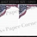 American Flag Printable Stationery Set/printable Stationary Paper ...