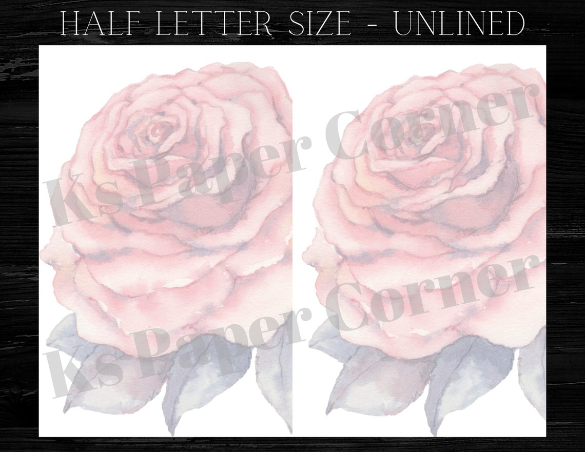 Pink Rose Printable Stationery Set/printable Stationary Paper/printable ...