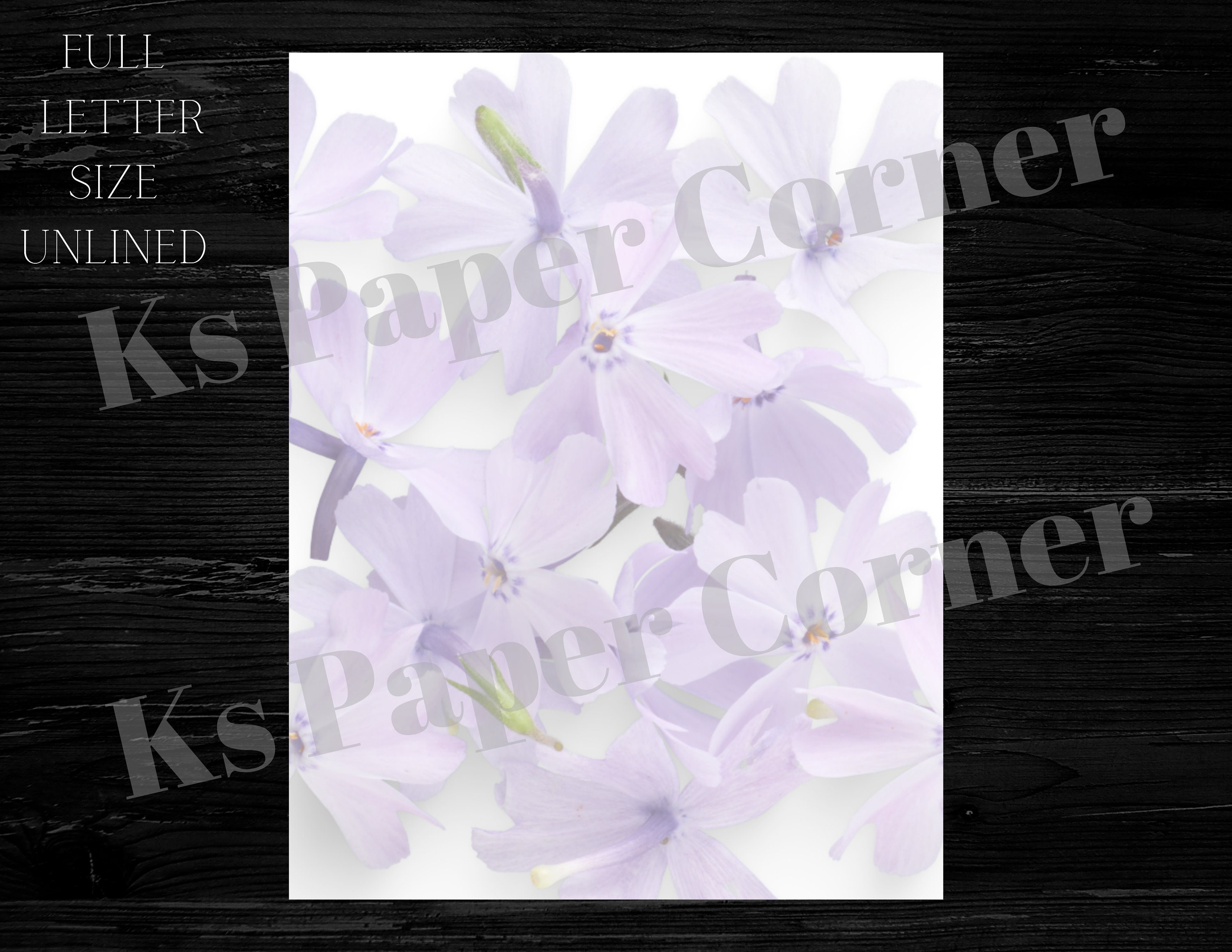 Purple Flowers Printable Stationery Set/printable Stationary Paper ...