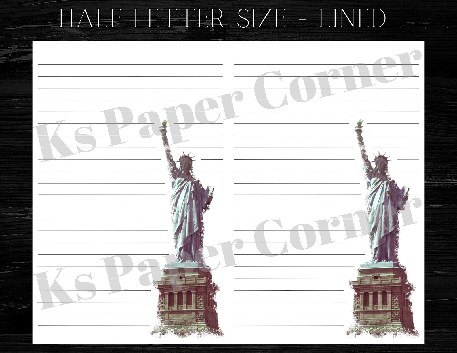 Statue of Liberty Printable Stationery Set/printable Stationary Paper ...