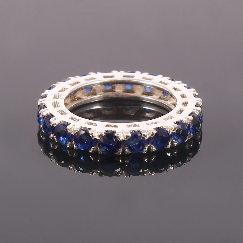 Natural Kyanite Band Ring-brilliant Round Cut Kyanite - Etsy