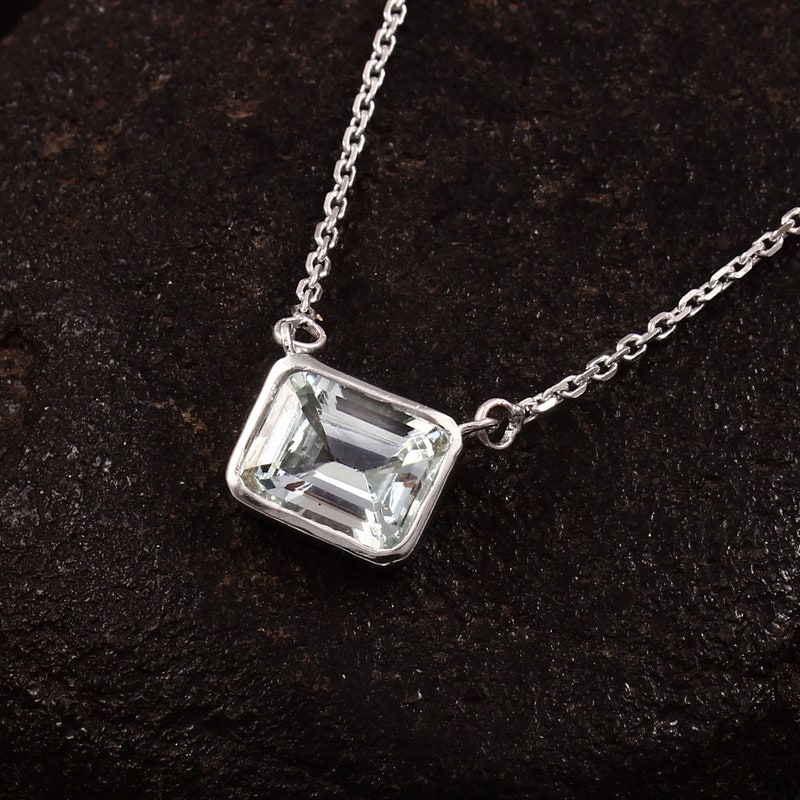Emerald Cut Pendant - Etsy